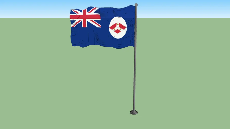 Flag of the Strait Settlements (1874-1942) | 3D Warehouse