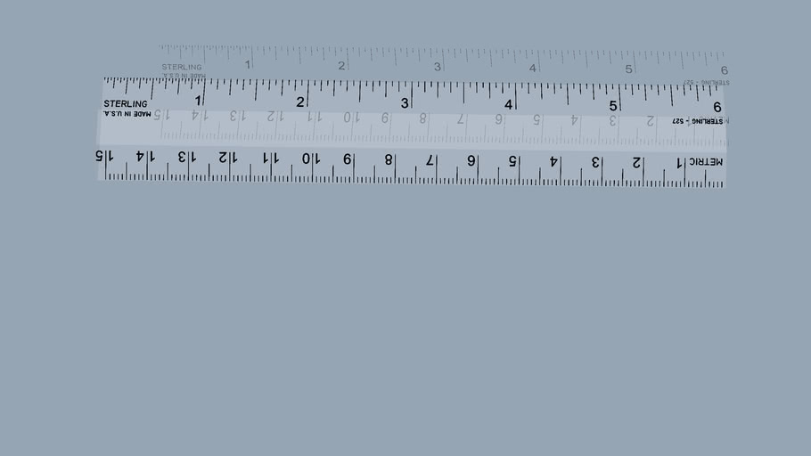 6” Clear Plastic Ruler | 3D Warehouse