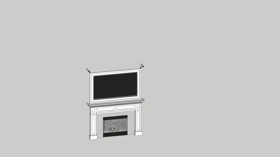 Fireplace with TV | 3D Warehouse