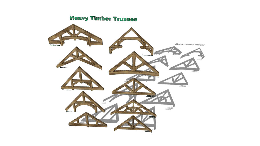 Various Timber Trusses By Grim Inc | 3D Warehouse