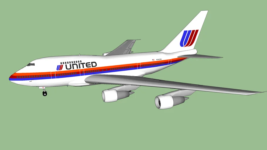 United Airlines 747SP-21 (1993) | 3D Warehouse