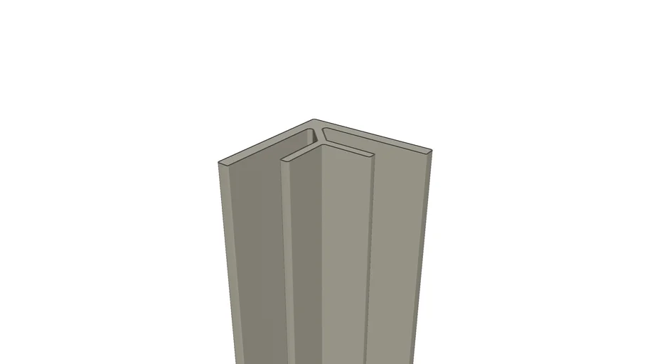 Panel Cladding Internal Corner Trim Silver Birch | 3D Warehouse