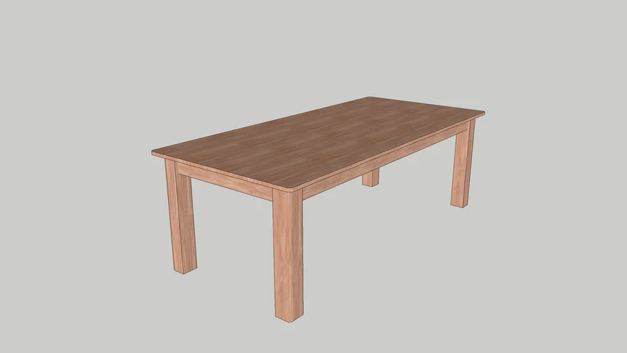 Table with real measurements | 3D Warehouse
