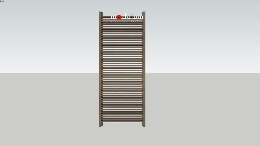 Facade Aluminium landscape 2.5 x 4.5 gap 2.5 cm modulum | 3D Warehouse