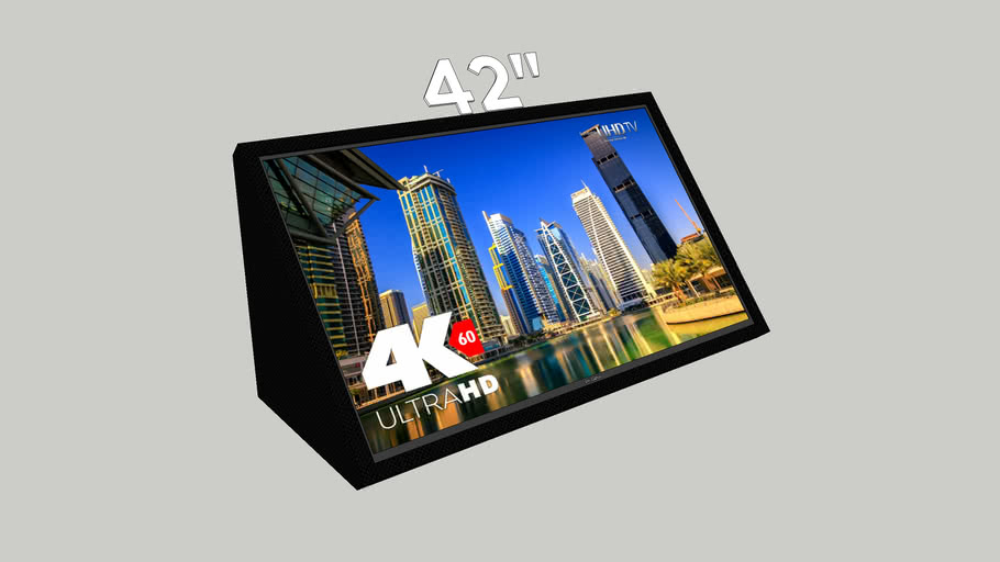 Black 42' Comfort Monitor with Surround | 3D Warehouse