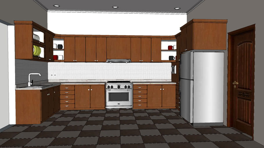modern classic kitchen set | 3D Warehouse
