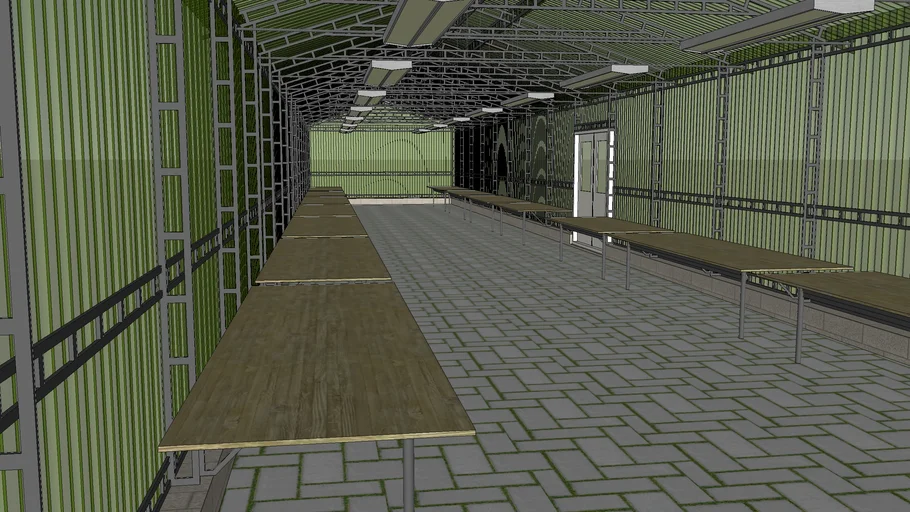 Greenhouse Building Garden Storage | 3D Warehouse