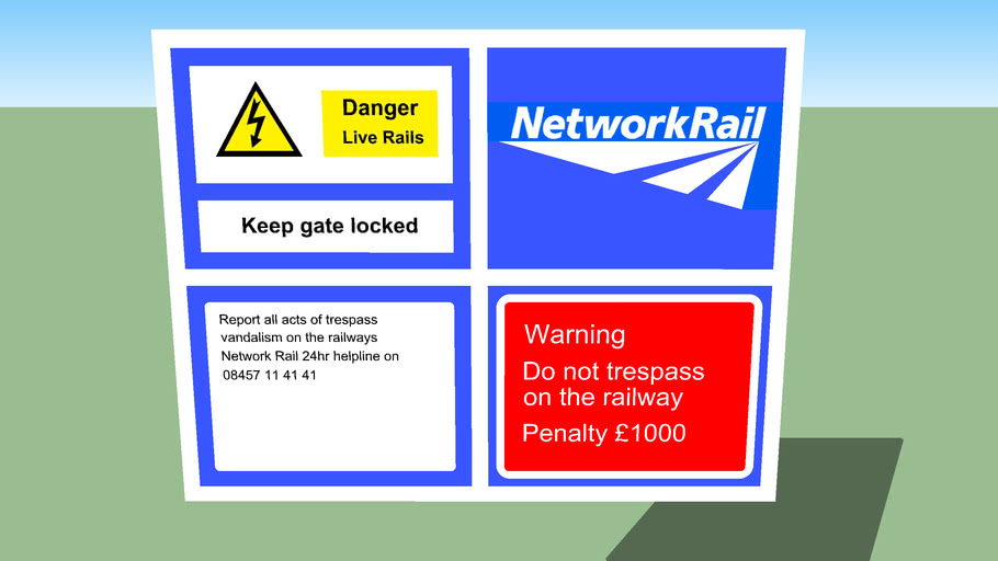 UK Railway Sign 2 | 3D Warehouse