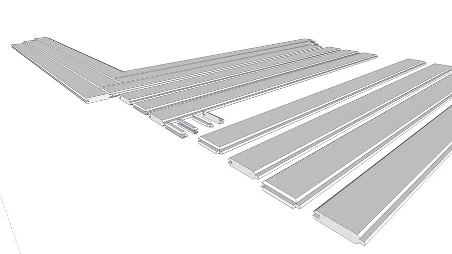 T & G Bevel Wood Ceiling Siding Soffit | 3D Warehouse