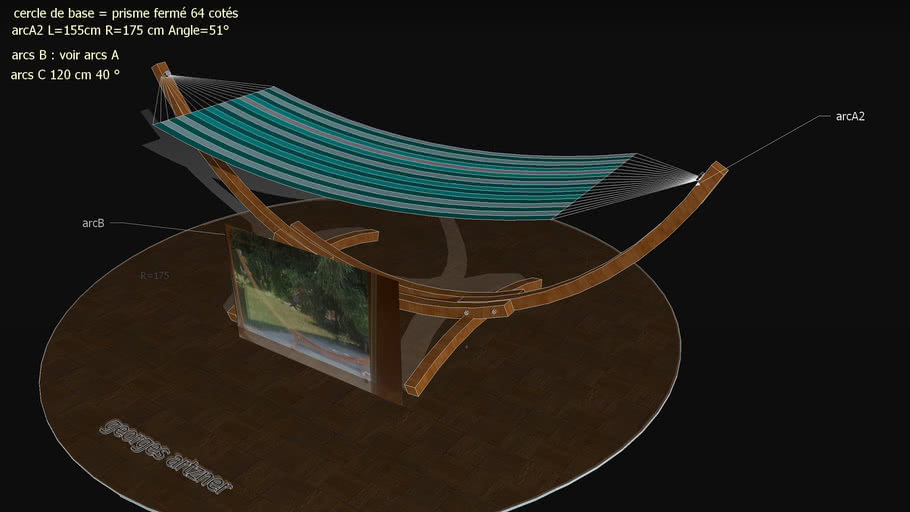 hamac en bois | 3D Warehouse