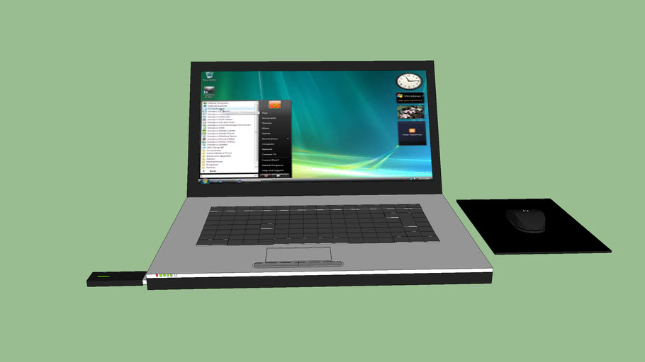 Laptop With Mouse | 3D Warehouse