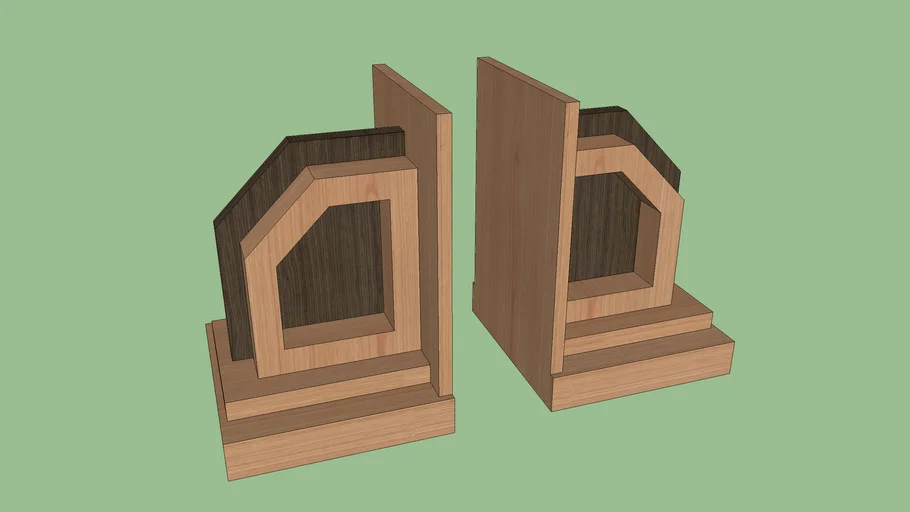 Wooden library bookends | 3D Warehouse