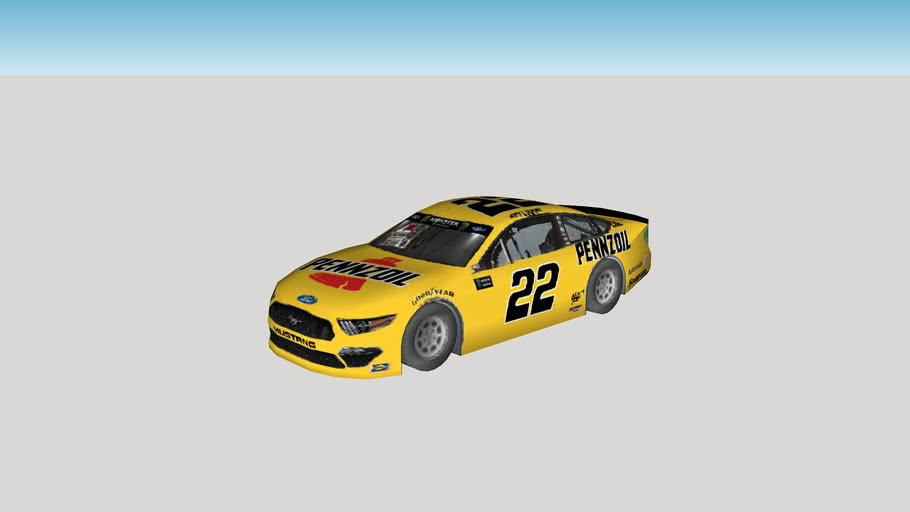 2019 Ford Team Penske Pennzoil #22 Mustang NASCAR | 3D Warehouse