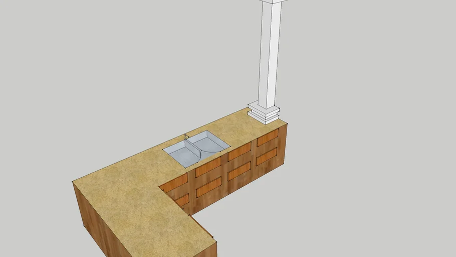 Modern Kitchen Counter | 3D Warehouse