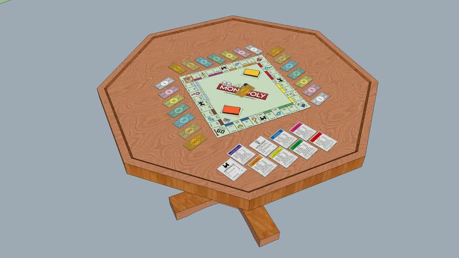 Table with Monopoly | 3D Warehouse