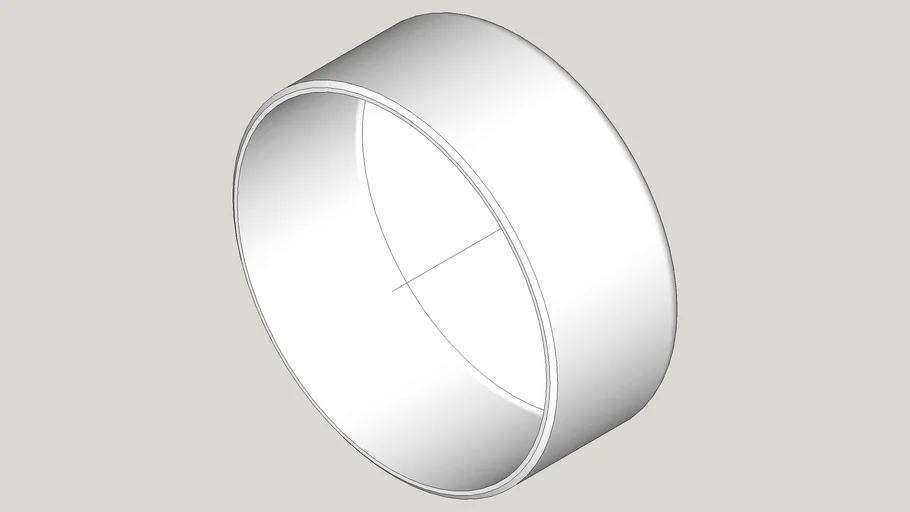 ASME B16.9 PIPING CAP, 5' SCH 10S BUTTWELD | 3D Warehouse