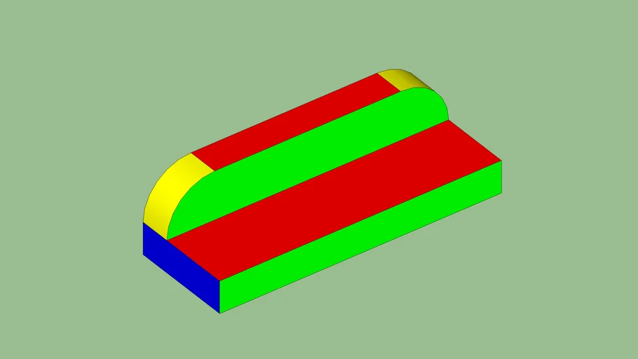 Curved blocks for first angle | 3D Warehouse