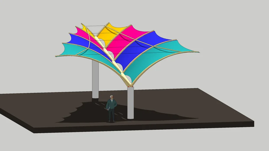 butterfly as tensioned structure | 3D Warehouse