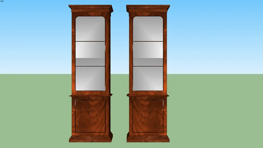 C. 1830 Pair of Opposing English Regency Library Bookcases in Walnut ...