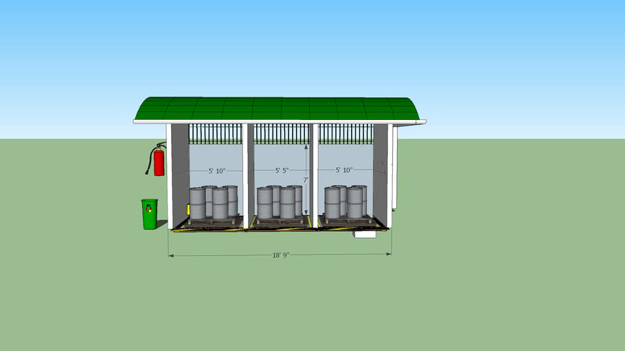 Schedule waste storage (Ceteau) | 3D Warehouse