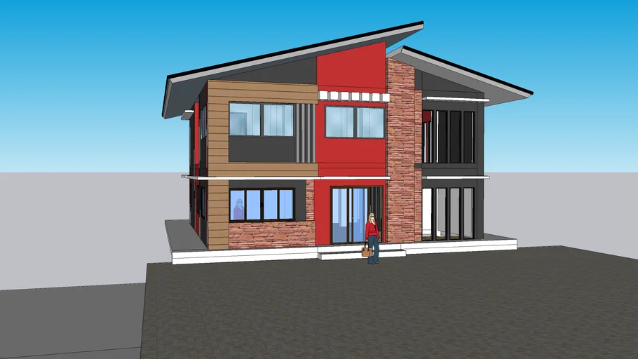 2 STOREY RESIDENTIAL BUILDING | 3D Warehouse