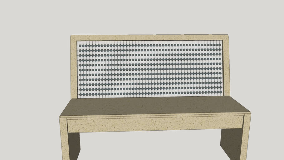 Bench w/ Beads for Backrest | 3D Warehouse