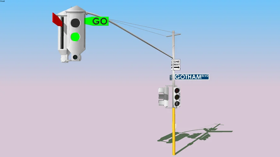 Mixel Land intersection traffic light | 3D Warehouse