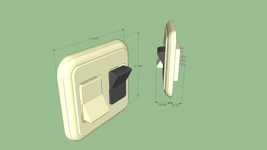 Rocker Switch Double 12V DC | 3D Warehouse