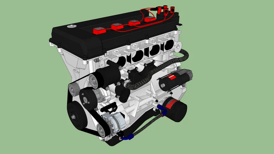 2.3L Ford Cosworth Turbo Engine | 3D Warehouse