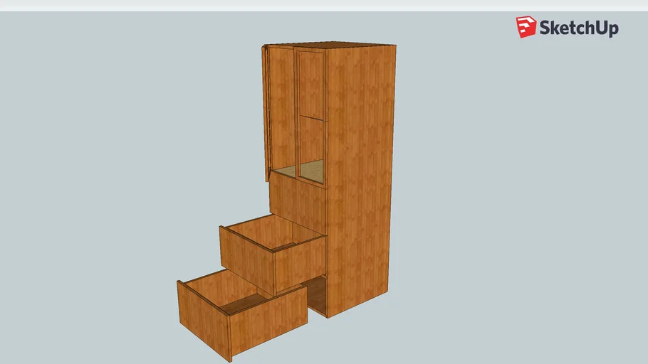 Closet Cabinet - bamboo texture | 3D Warehouse