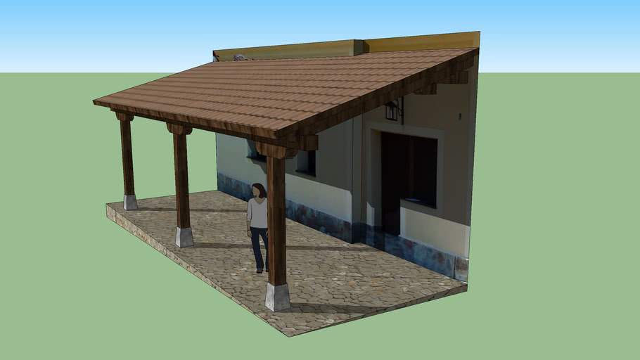 Porche madera | 3D Warehouse