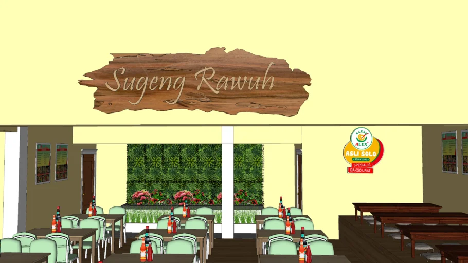 Interior Bakso Alex Karanganyar | 3D Warehouse