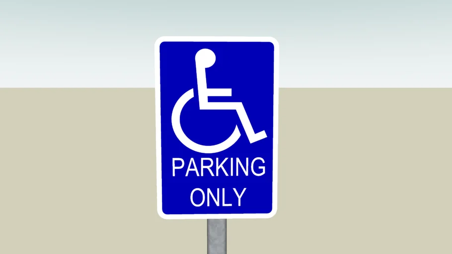 Accessible Parking Stall Signage | 3D Warehouse