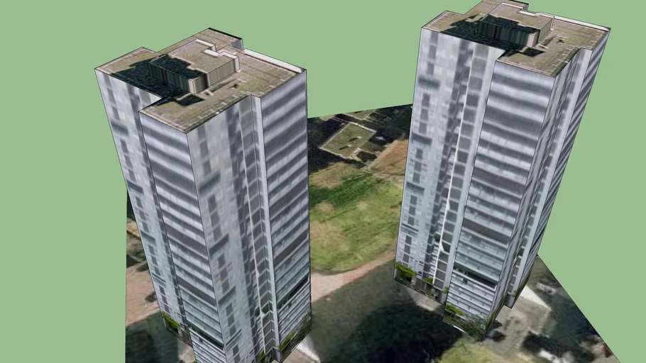 Twin Tower Flats, Battersea (Part of London3dProject) | 3D Warehouse