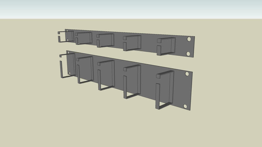 1U and 2U Rack Mounted Wire Management | 3D Warehouse