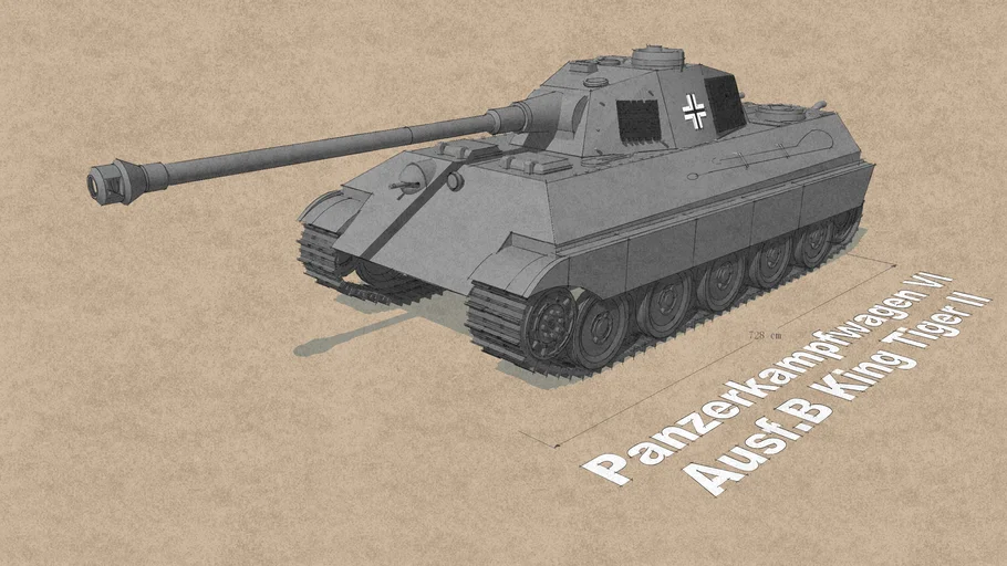 六号重型坦克/虎王 Panzerkampfwagen VI Ausf.B King Tiger II | 3D Warehouse