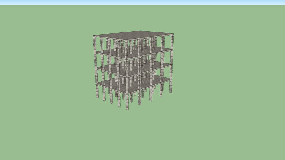 Estructura de edificio de 4 plantas | 3D Warehouse