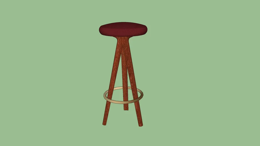 Midcentury Modern Bar Stool | 3D Warehouse