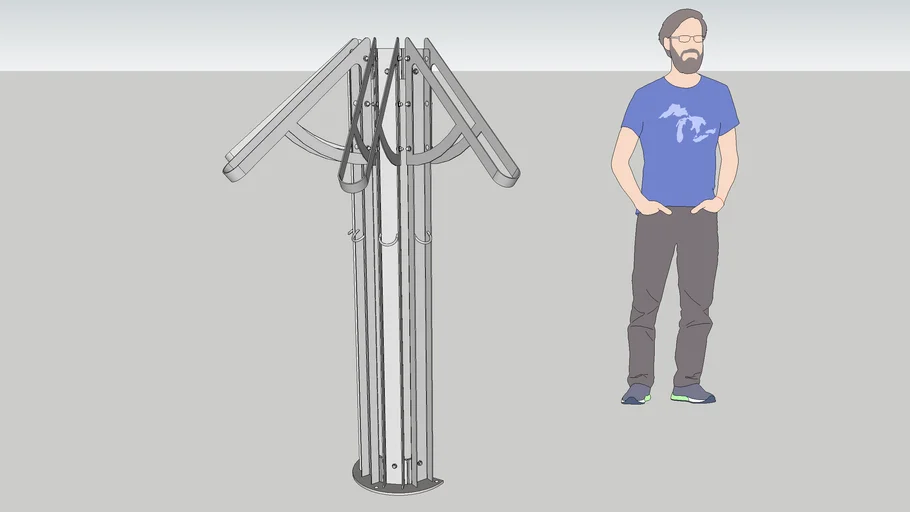 Standard 4 Bike Rack | 3D Warehouse
