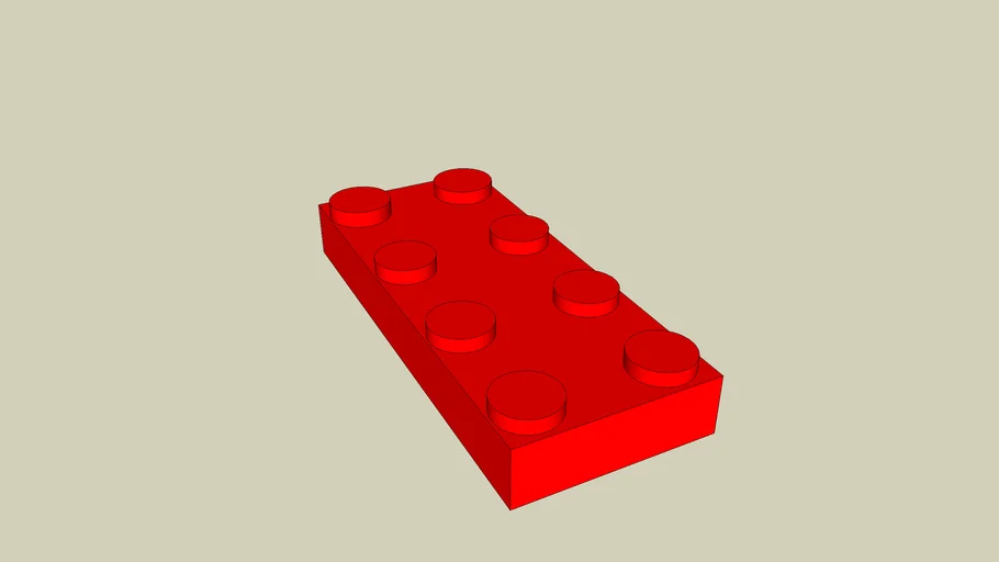 Red Lego Block | 3D Warehouse
