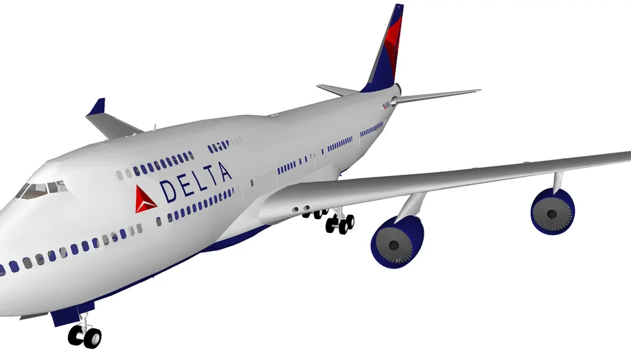 Delta Airlines Boeing 747-400 | 3D Warehouse