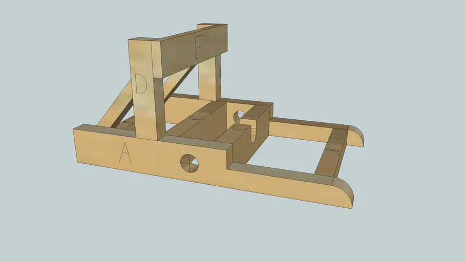 Onager Diagram CATAPULT Roman Onager Model 3D Warehouse