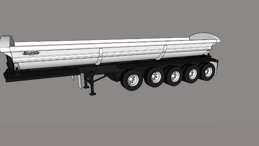 side dump trailer | 3D Warehouse