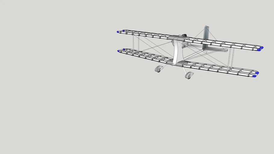 Aluminium ladder biplane concept | 3D Warehouse