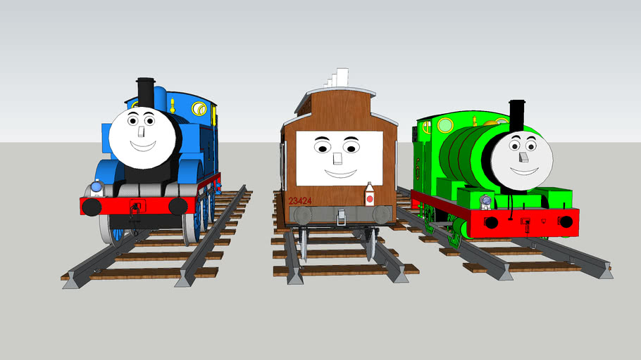 Old Slow Coach with Thomas and Percy | 3D Warehouse