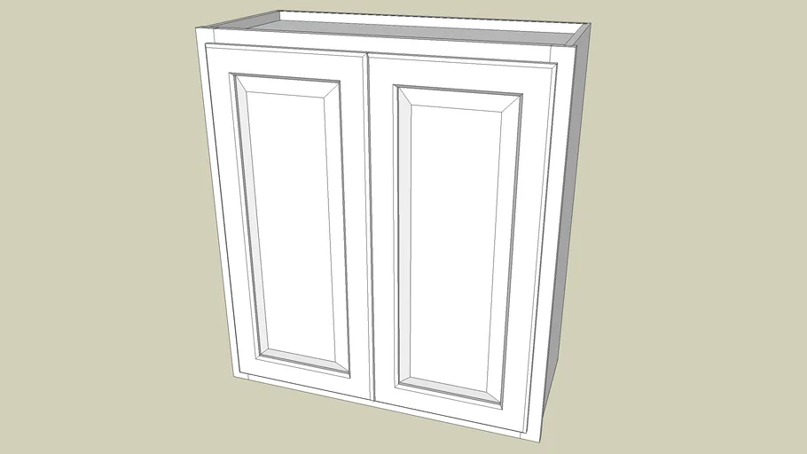 Briarwood Wall Cabinet W2730B - 12' Deep, Butt Doors | 3D Warehouse