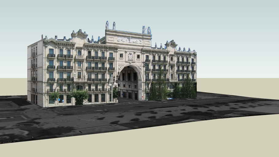 Edificio del Banco de Santander en paseo de Pereda de Santander | 3D Warehouse