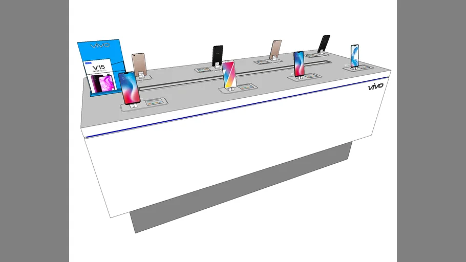 Meja Demo VIVO 3.5 Besar | 3D Warehouse