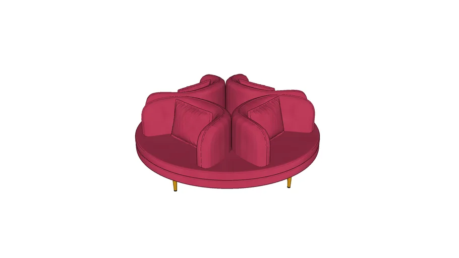 Roundabout Sofa (Pink) | 3D Warehouse