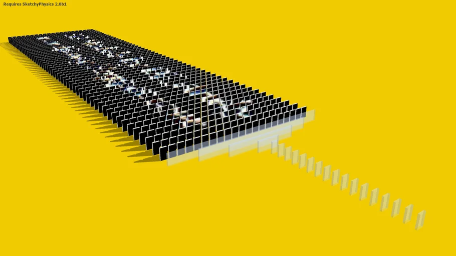 Domino hidden message (SketchyPhysics 2.0b1) | 3D Warehouse